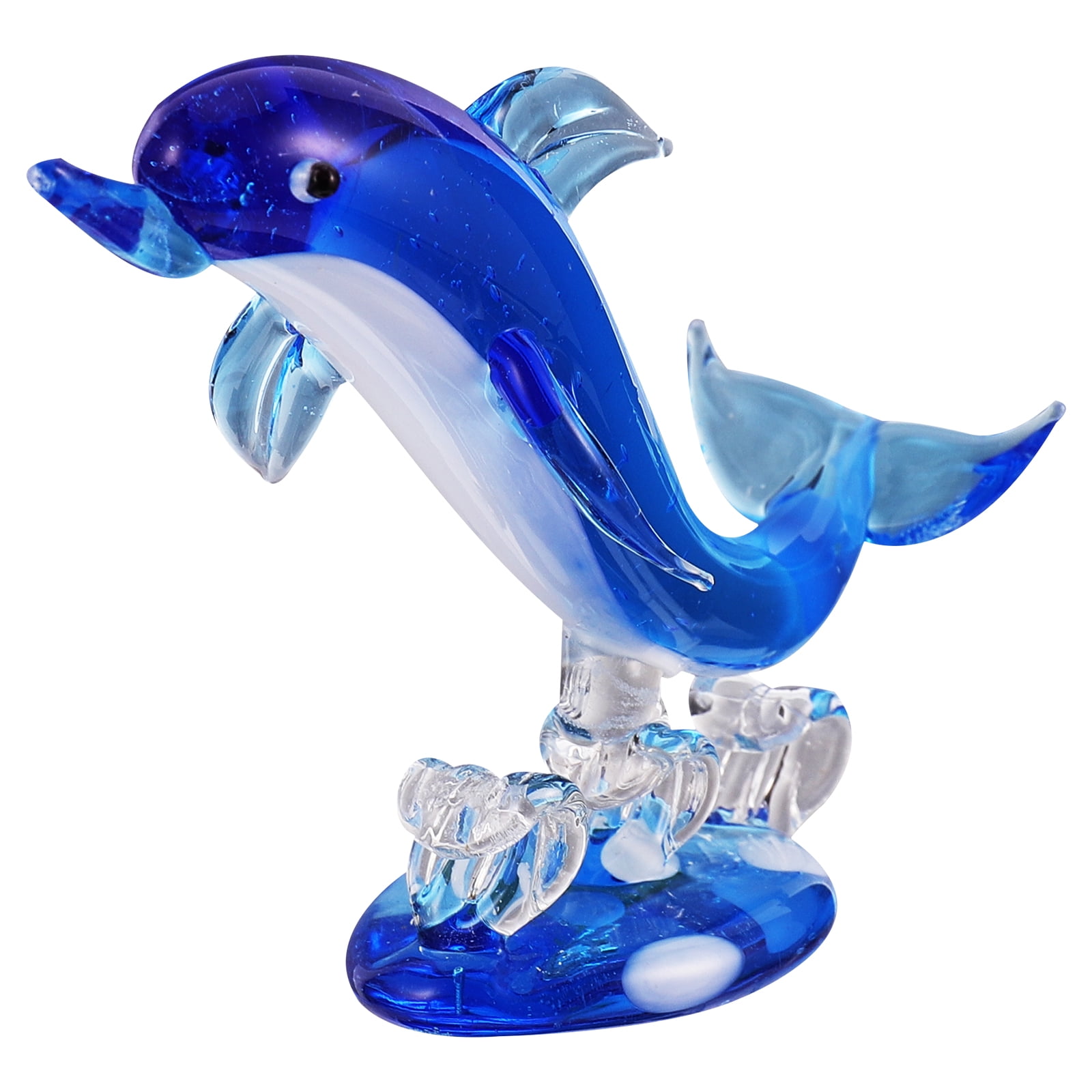 Homemaxs Glass Dolphin Figurines Figurine Animal Statue Sculpture Sea ...