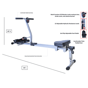 Gymax Foldable Magnetic Rowing Machine Rower w/ 10-Level Tension ...