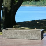 Trough Planter with Drainage Holes – 38″ Weatherproof Resin Planter ...
