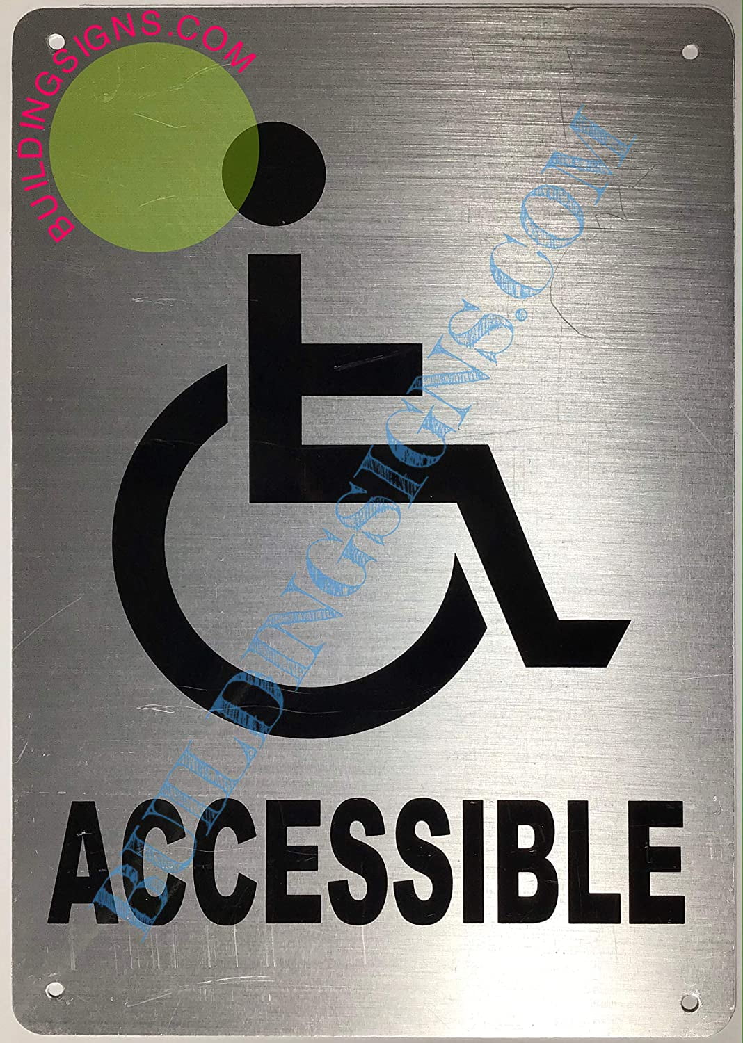 ACCESSIBLE Arrow Sign (Aluminium-Rust Free,Silver, Size 7X10) (ref-2201 ...