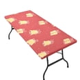 Bell Gift Gold Pattern Stretch Fitted Tablecloth 2.5x6ft Elastic ...