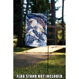 Toland Home Garden Fierce Allegiance Eagle Patriotic Flag Double Sided ...