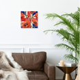 3drose, Red Poppies with Union Jack Background, 10x10 Wall Clock ...