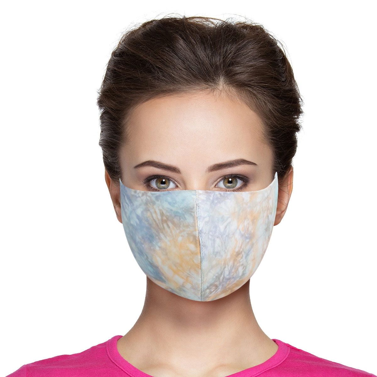 Blue and Yellow Tie Dye Mask - Walmart.com