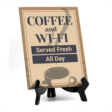 Signs ByLITA Coffee Bar, Table Sign, 6" x 8" (Tan) - Walmart.com