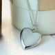 Beaming Heart Glow in The Dark Silver Love Locket Necklace For Woman ...