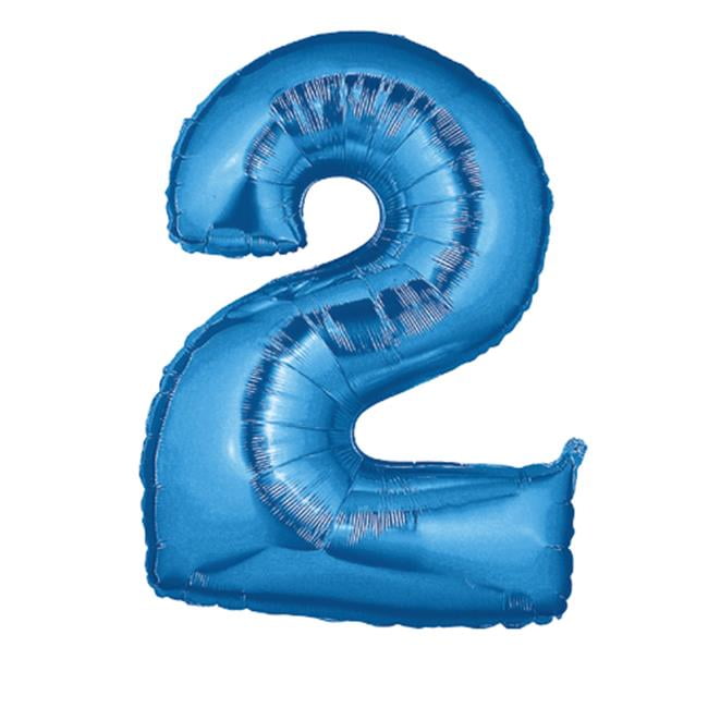 Betallic 1102 40 in. Megaloon Blue Number 2 Balloon - Walmart.com