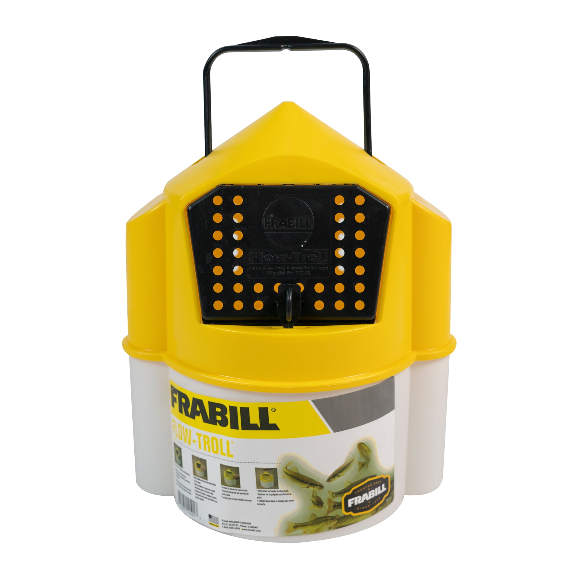 Frabill Flow Troll Hydrodynamic 6 Quart Minnow Bucket, Natural Aeration ... Frabill Flow Troll Hydrodynamic 6 Quart Minnow Bucket, Natural Aeration ...