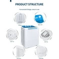 TABU Compact Twin Tub Portable Washing Machine, 16.5lbs Large Capacity ...