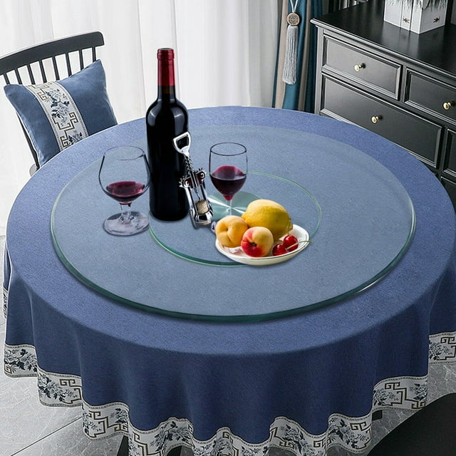 31.5" Glass Turntable Dining Table Centerpiece Large Tabletop Rotation ...