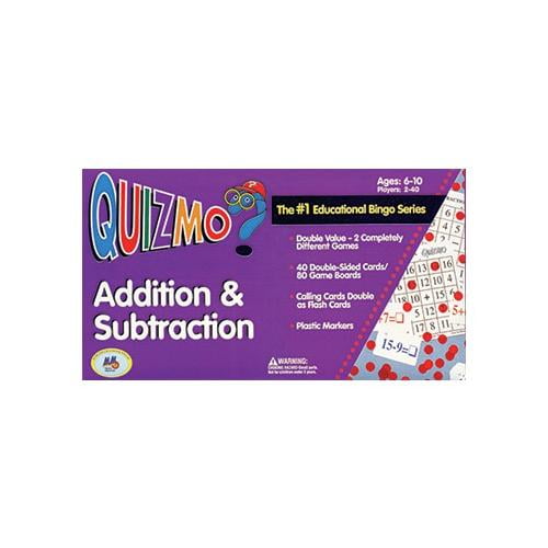 Learning Advantage Quizmo Addition & Subtraction Bingostyle Math Game ...
