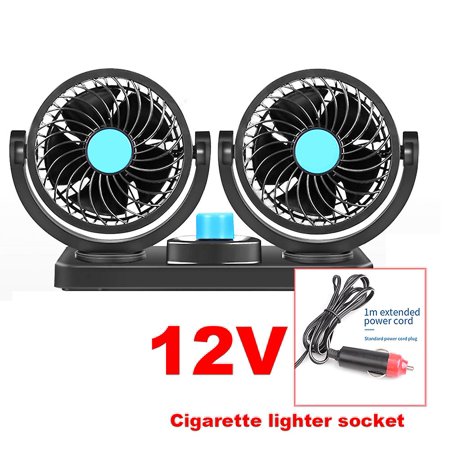 12v/24v Mini Electric Car Fan Low Noise Summer Car Air Conditioner 360 ...