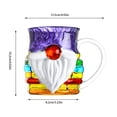 BiFandian Colorful Dwarf Gnome Glass Beer Mug, Painted Whisker Design ...