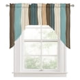 Bohemian Vertical Stripes Swag Curtain Valance for Windows, Green Beige ...