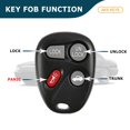 AKS KEYS New Replacement Keyless Remote Fob for GM 1996 - 2005 4B ...