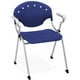 OFM Rico Series Model 306 Plastic Stack Chair with Arms, Navy - Walmart.com