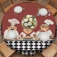 Black Rustic Chefs Round Tablecloth 54 inches Cooking Food Whimsical ...