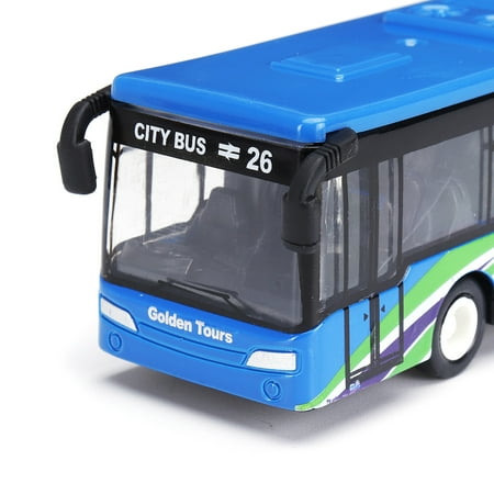 1:64 Alloy Pull Back Shuttle Bus Child Toys The City Bus Diecast Model ...