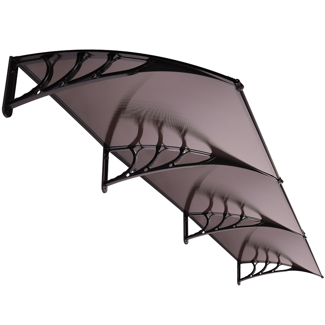 VIVOHOME Polycarbonate Window Door Awning Canopy with Black Bracket 40 ...