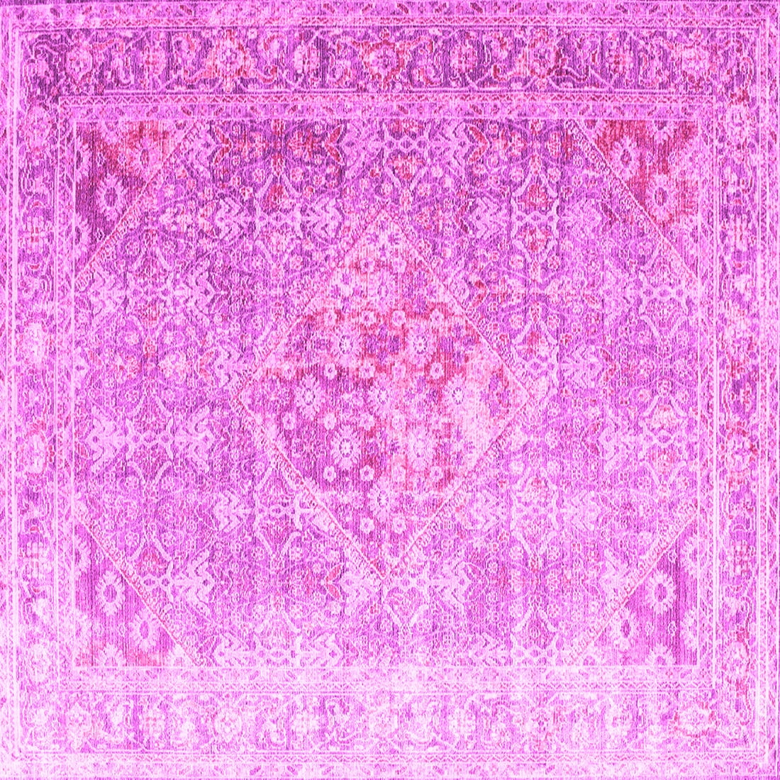 Ahgly Company Indoor Square Persian Pink Traditional Area Rugs, 6 ...