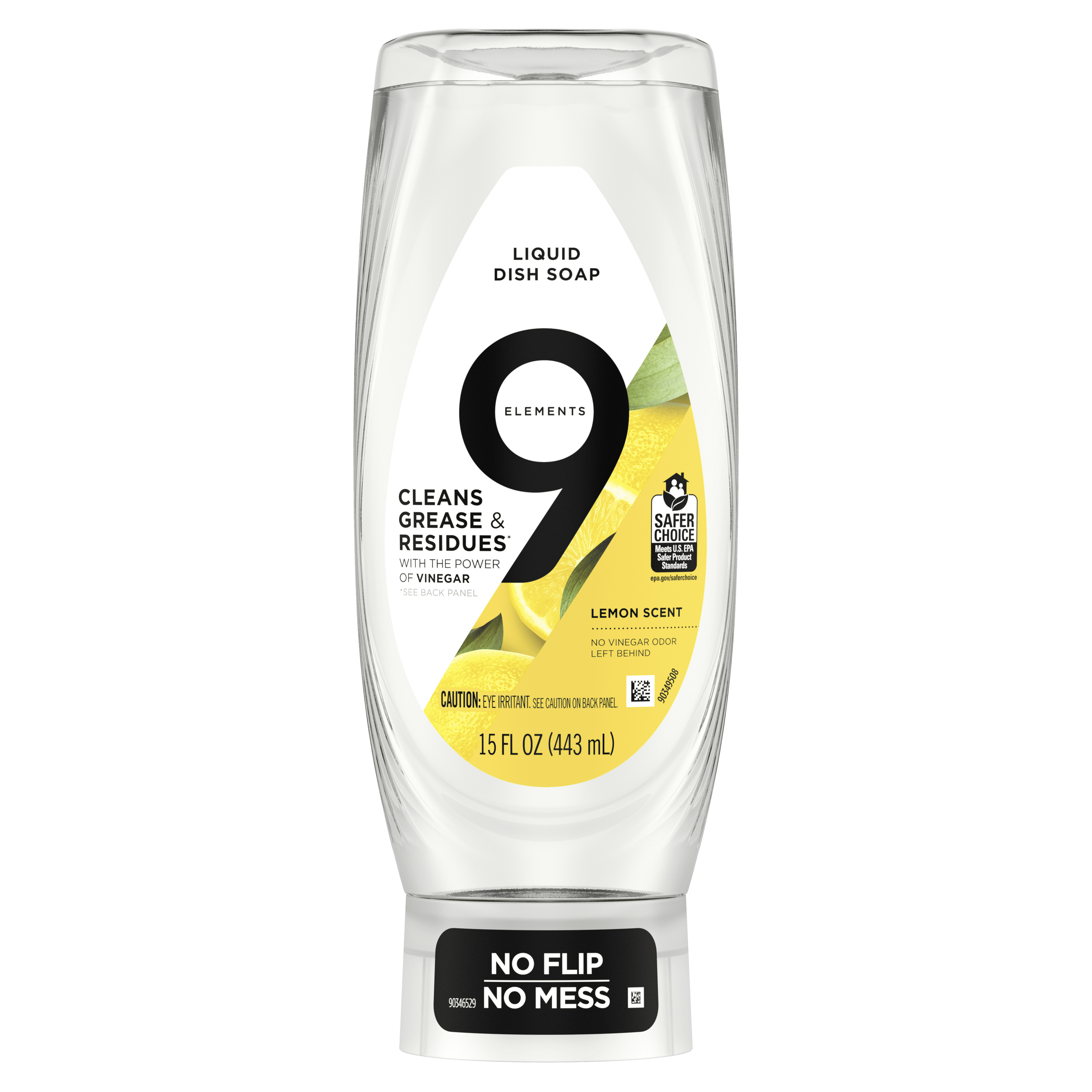 9 Elements EZ Squeeze Dish Soap, Lemon Scent, 15.0 fl oz Bottle ...