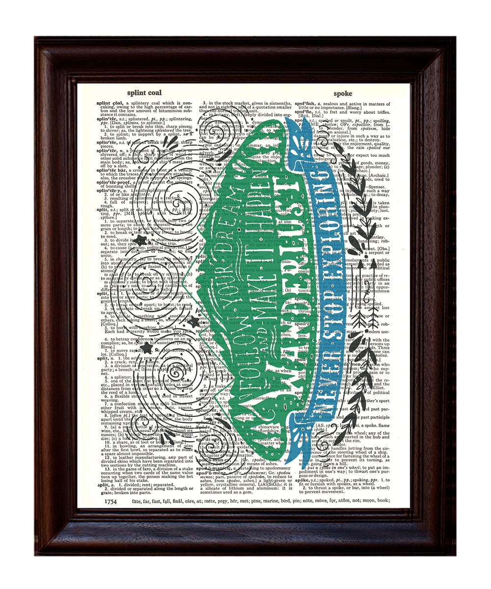 Typography - Wanderlust - Dictionary Art Print Printed On Authentic ...