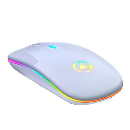 Rechargeable Wireless Silent Colorful Led Mice Optical Ergonomic Gaming ...