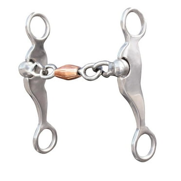 Horse Stainless Steel 5" Mouth D-Ring Comfort Snaffle Bit Copper Rollers 35312B - Walmart.com