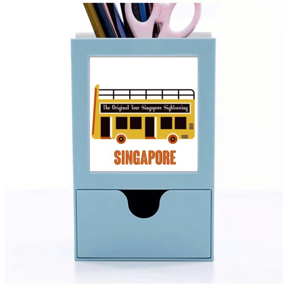 Singapore Sightseeing Shuttle Bus Desk Supplies Organizer Pen Holder ...