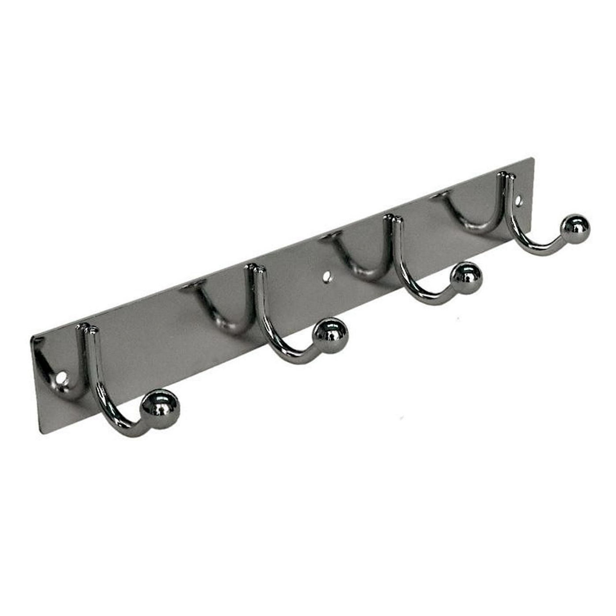 Click here for Era Bar With 4 Hooks Metal Wall Mount Chrome; Orga... prices