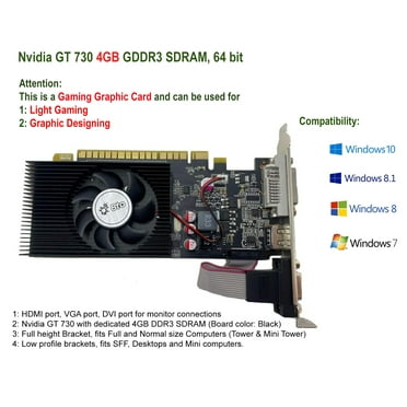 MSI NVIDIA GeForce GT 730 Graphic Card - 4 GB GDDR3 - Walmart.com