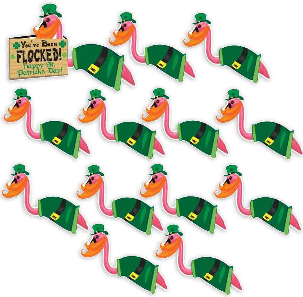 St. Patrick's Day Flamingo Yard Sign Decorations, St. Patrick's ...