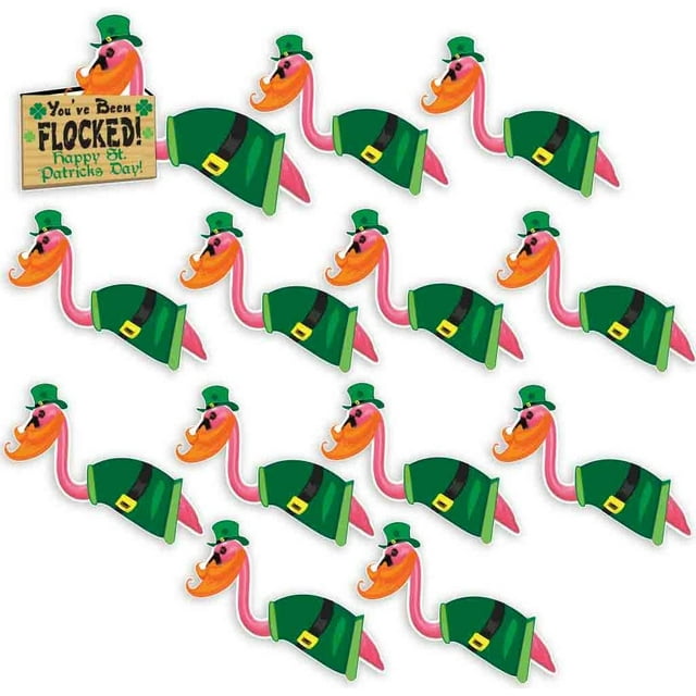 St. Patrick's Day Flamingo Yard Sign Decorations, St. Patrick's ...