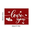 Boovnll Valentine Placemats, 12x18" Linen Valentines Day Placemats for ...