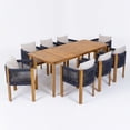 Christopher Knight Home 9-Piece Outdoor Wooden Dining Set, 79" Table ...