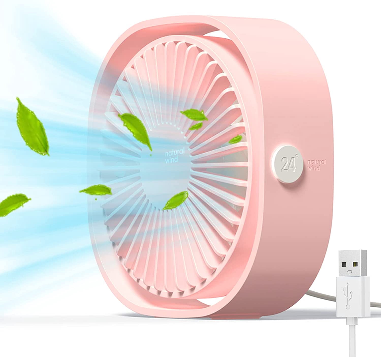 Ventilador USB NQ mini portátil silencioso 3 velocidades ajustables ...