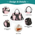 ALAZA Dog in Swirl Flower Print Cooler Lunch Bag Insulated Reusable ...