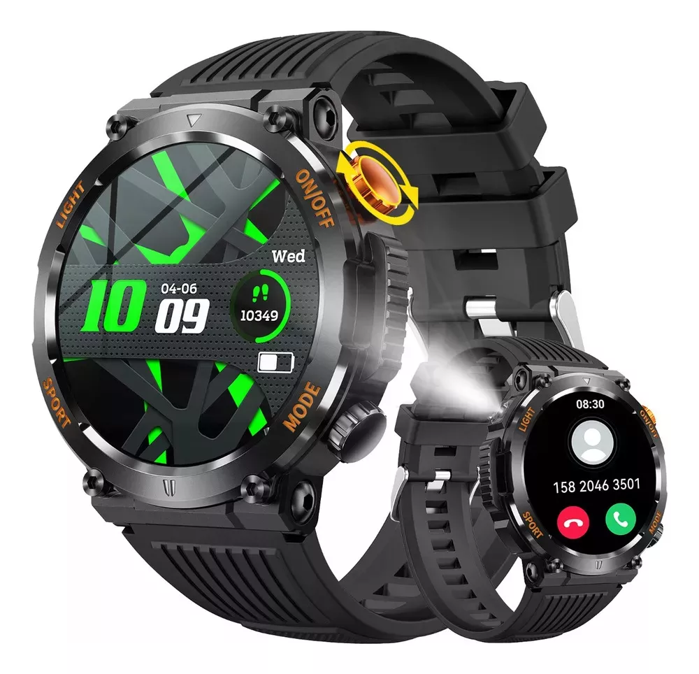 Reloj Inteligente Militar Para Hombres Con Linterna Led 450m | Bodega ...