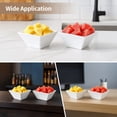 10 Pcs White Acrylic Square Plates, Glossy Snack Dish Set, Stackable ...