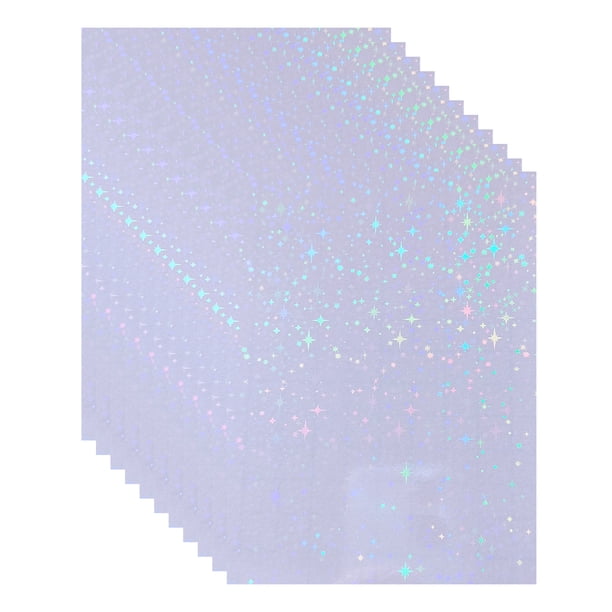 25 PCS Stars Holographic Sticker Paper Hearts Clear Holographic Cold ...