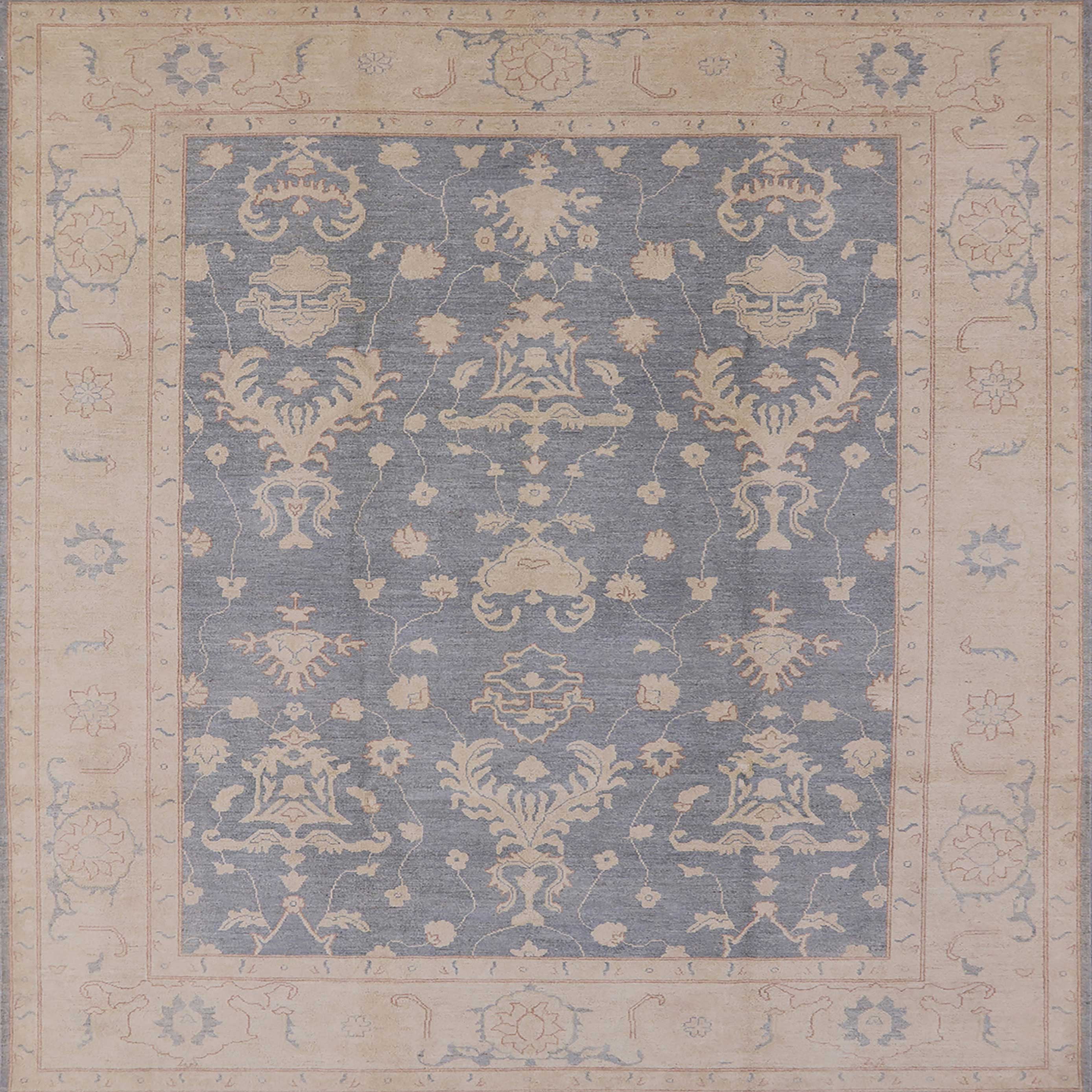 Ahgly Company Indoor Square Mid-Century Modern Gunmetal Gray Oriental ...