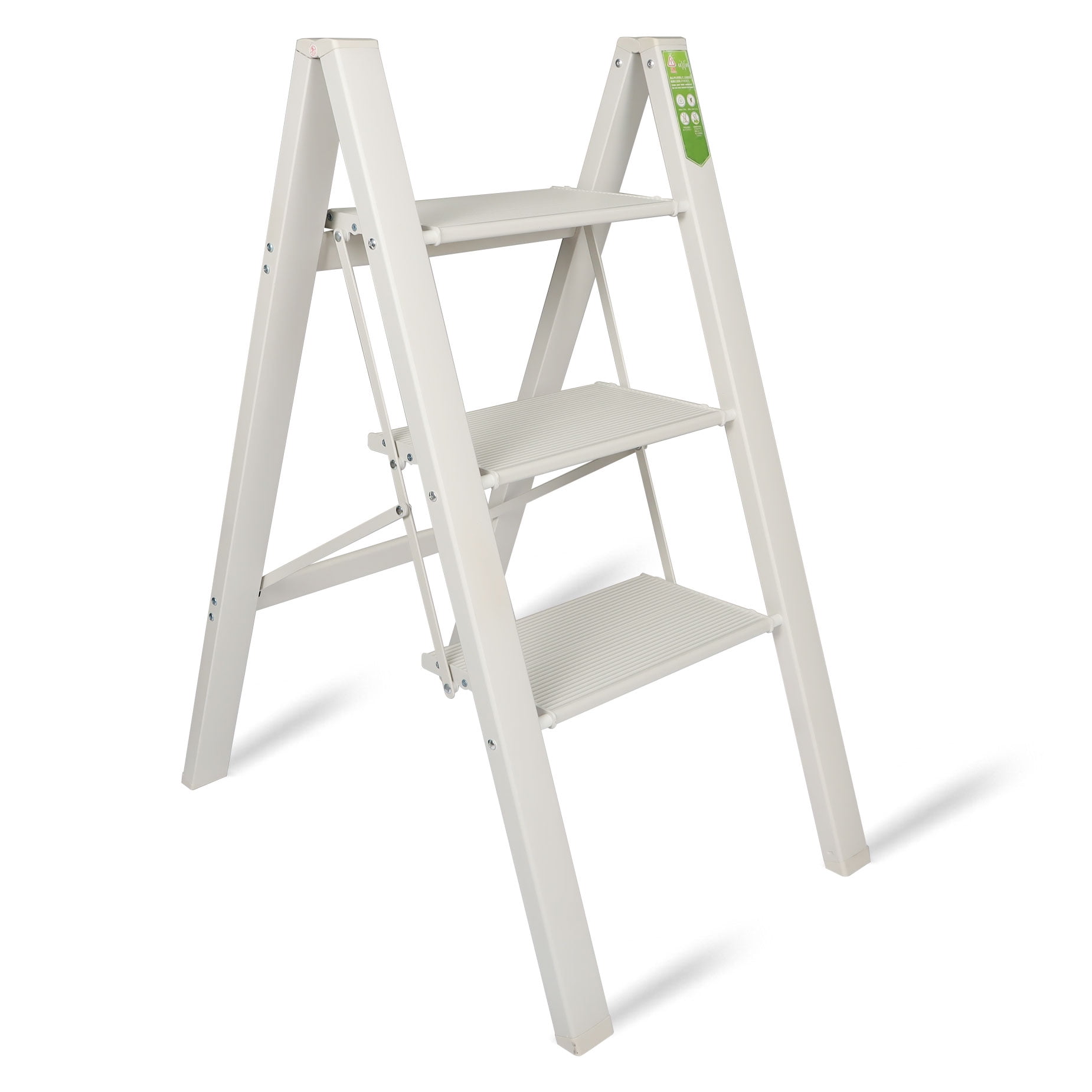 Waltyotur Fold Step Stool with Wide Anti-Slip Pedal Aluminum Portable ...