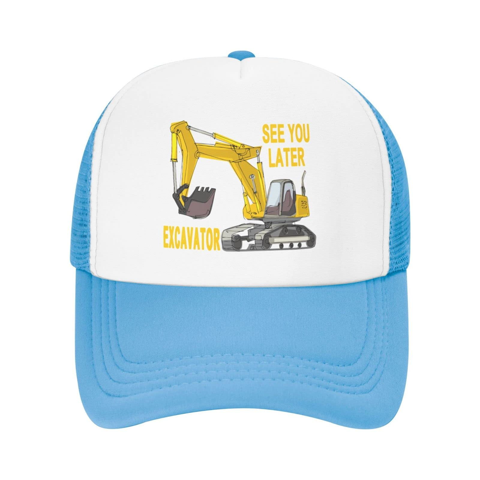 Boys' Trucker Hat, See You Later Excavator Back Mesh Baseball Cap for ...