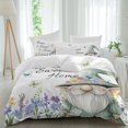 4 Piece Duvet Cover Set Cal king, Sweet Home Green Gnomes Soft ...