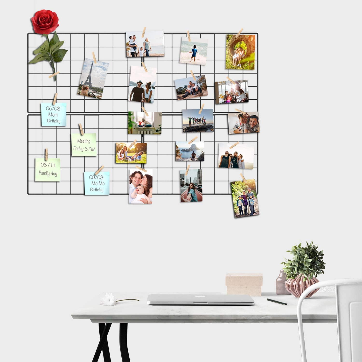 Click here for Fhylgn Wire Wall Grid Panel For Photo Display  Diy... prices