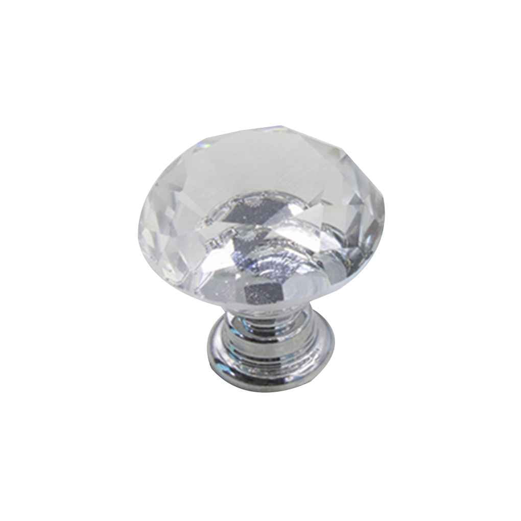 30mm Crystal Glass Diamond Handle Colorful Shiny Round Knob Handle ...