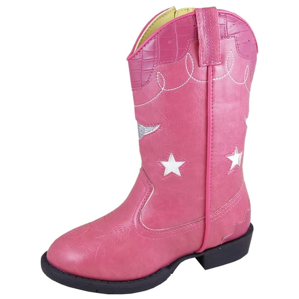 Botas para niñas Pink Western With Lights - Talla EE. UU.: 5 Smoky ...