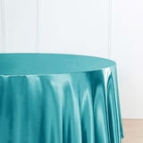 Efavormart 120" TURQUOISE Wholesale Linens SATIN Round Tablecloth for ...