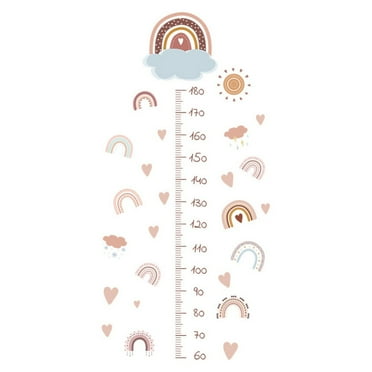NUOLUX Height Ruler Wall Chart Growth Sticker Decor Anime Measurement ...