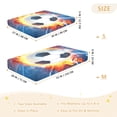 BZSMCE Soft Fitted Cotton Sheets In Soccer with Fire Lightning Pattern ...
